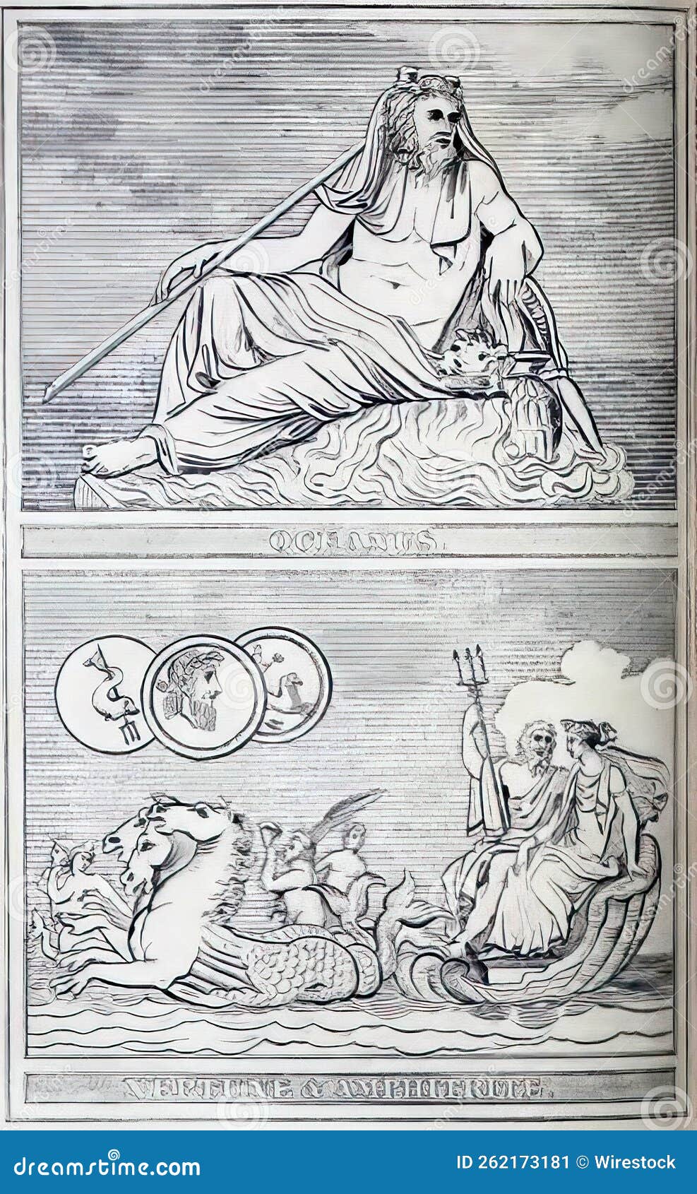 Illustrations of Greek Mythology: Oceanus and Poseidon with Amphitrite ...