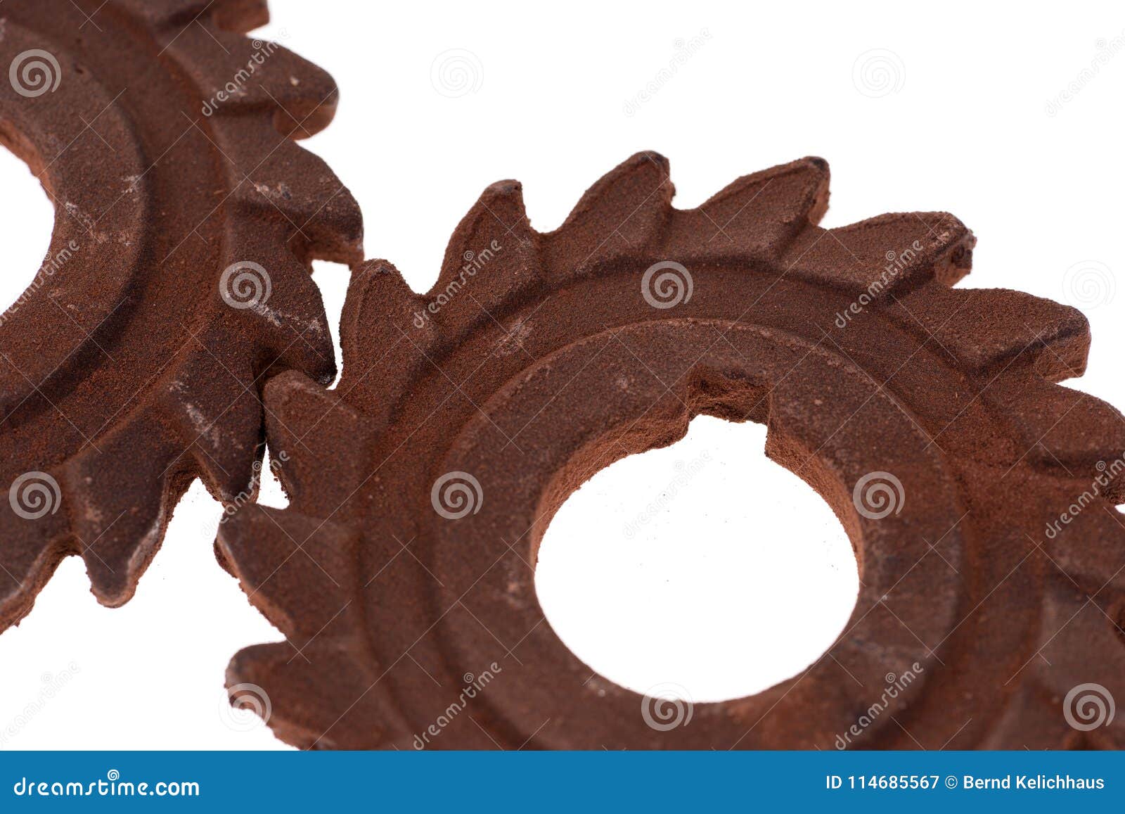 Two Incredible Rusty Chocolate Gears Stock Image - Image of connect ...