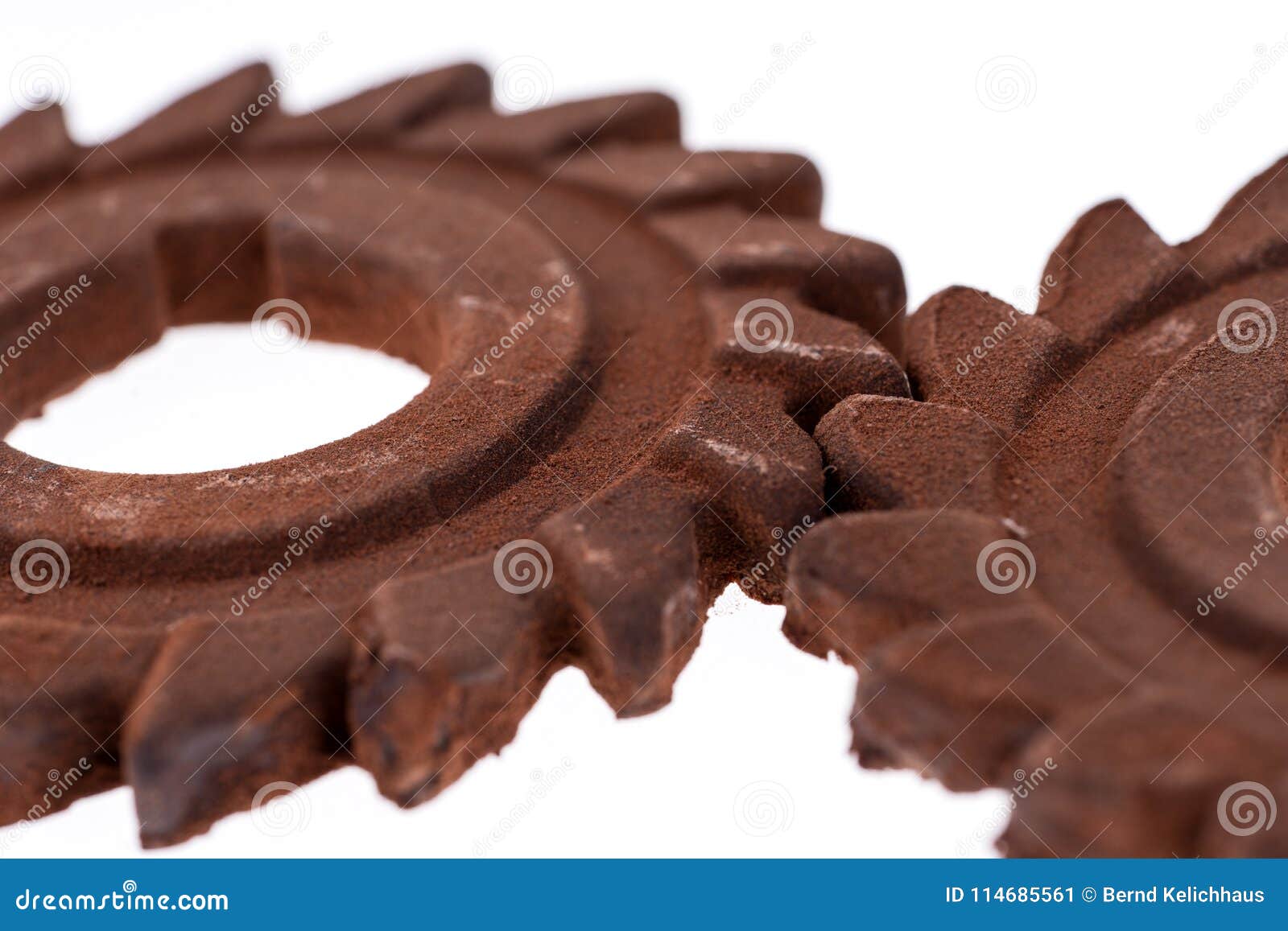 Two Incredible Rusty Chocolate Gears Stock Image - Image of closeup ...
