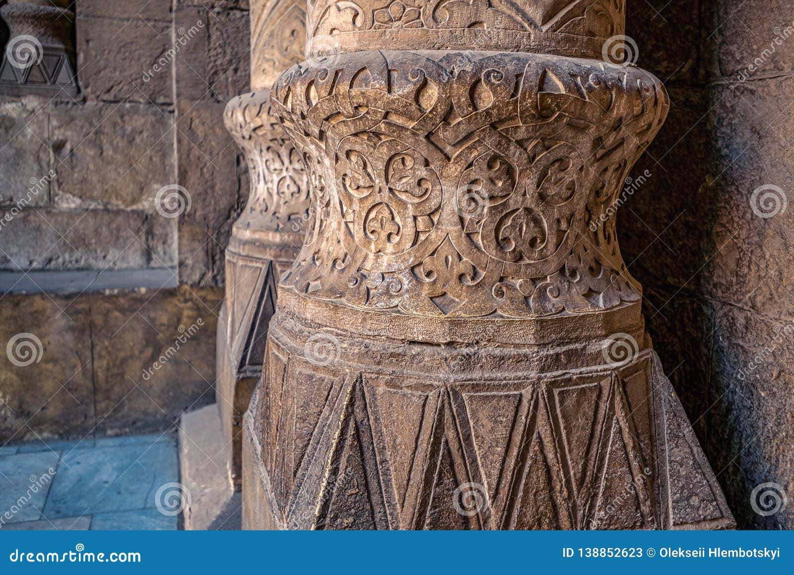 Two Incredibly Beautiful Columns with Beautiful Patterns on Them in the ...