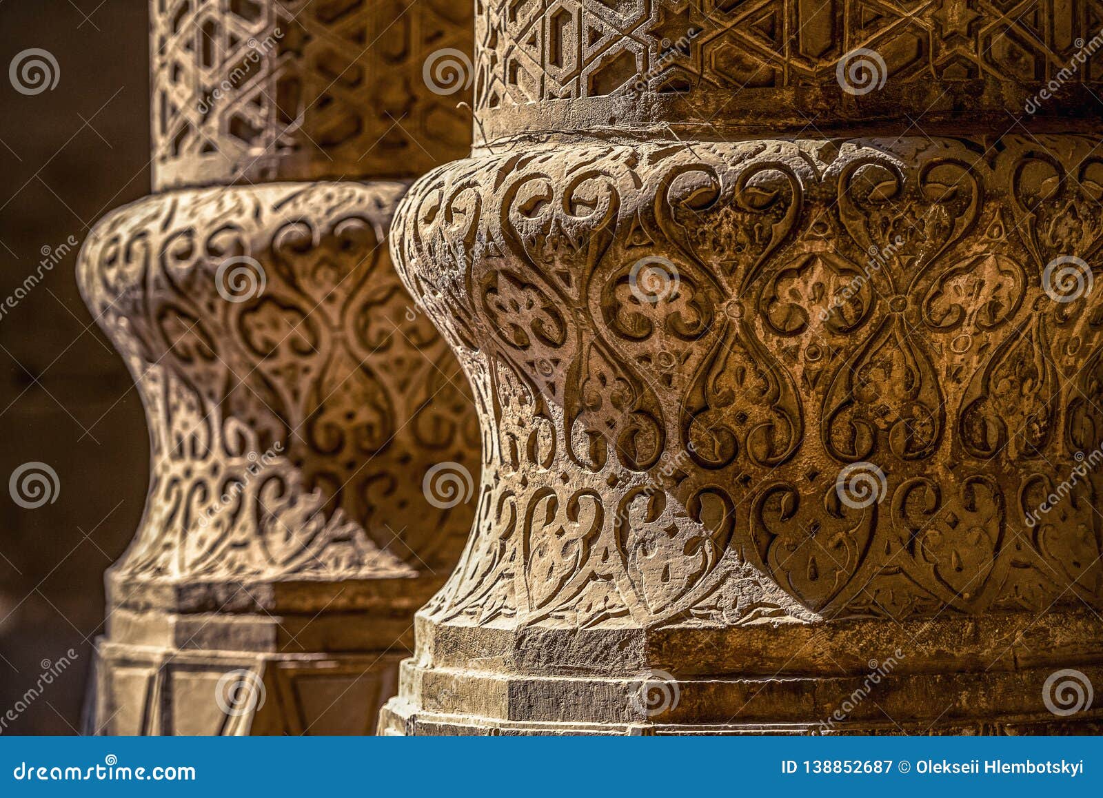 Two Incredibly Beautiful Columns with Beautiful Patterns on Them in the ...