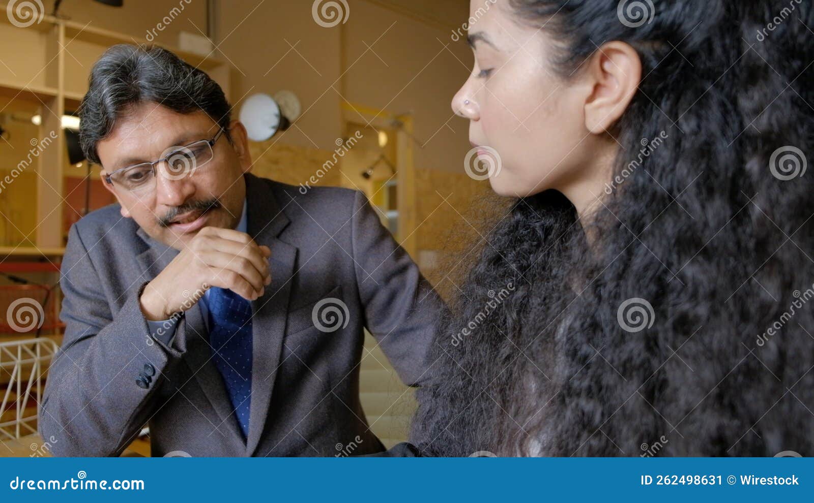 Indian Colleagues Having a Discussion at Office Stock Image - Image of ...