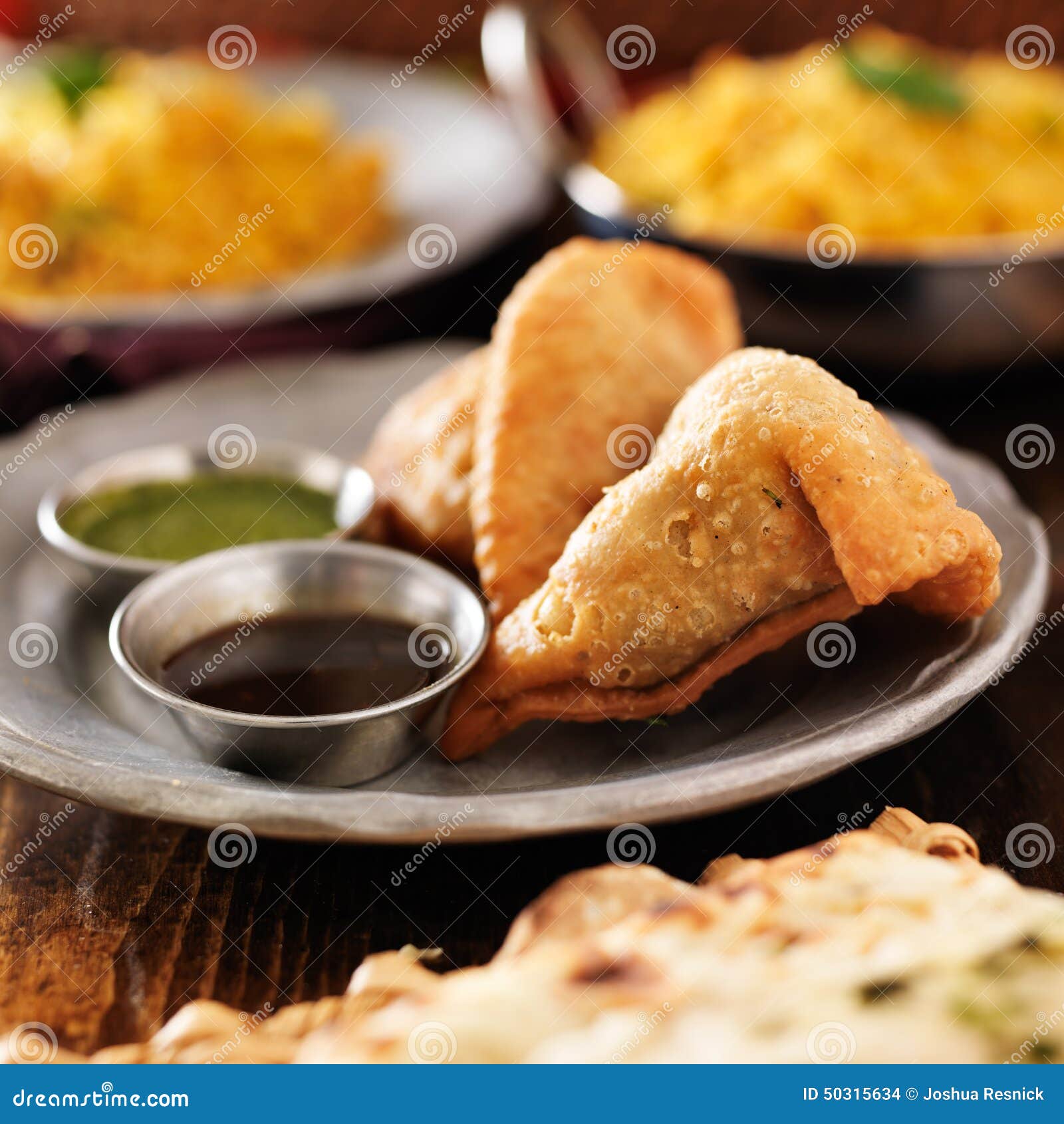 Two indian samosa stock photo. Image of metal, focus - 50315634