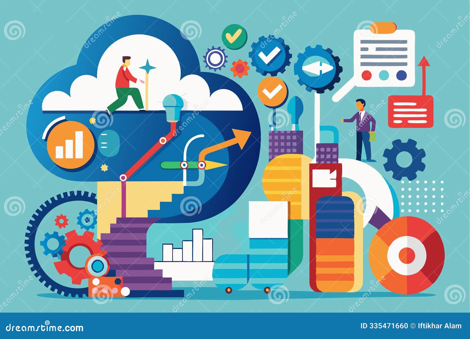 Two Individuals Engage in Visual Planning and Analysis To Outline Next ...