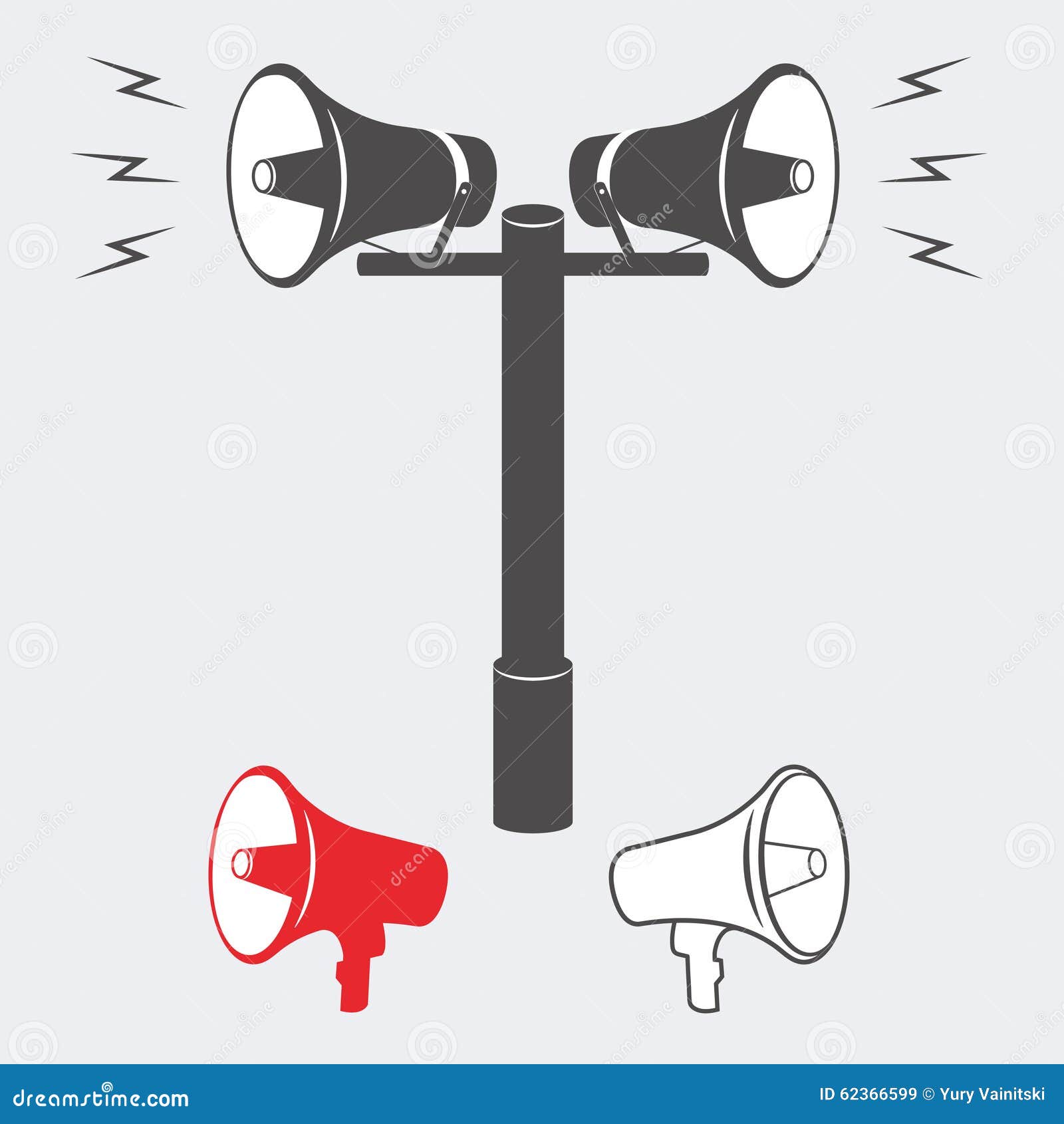 Two Industrial Alarm or Announcement Speakers Stock Vector ... Two Industrial Alarm or Announcement Speakers Stock Vector ...