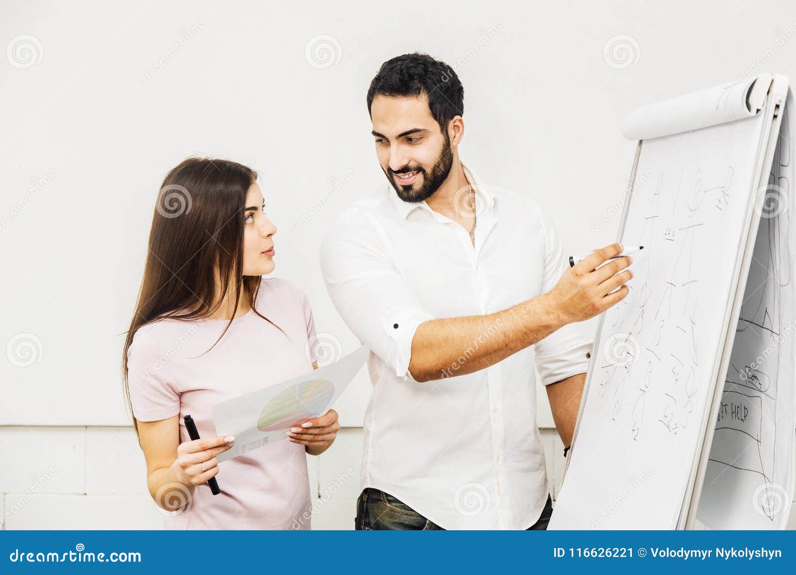 Office Workers Prerape for Training Stock Image - Image of college ...
