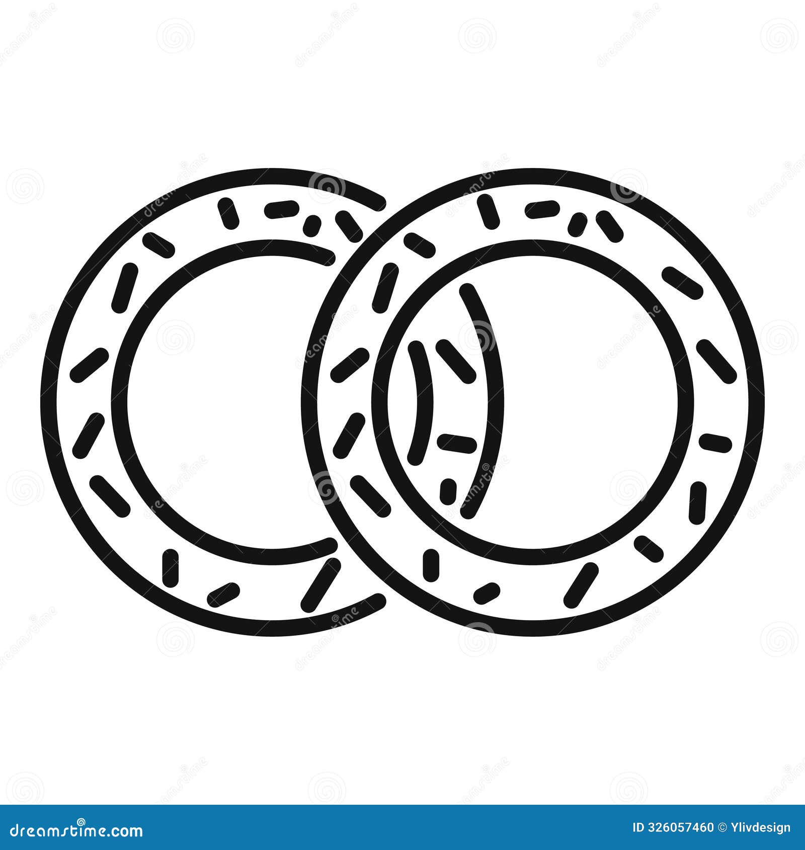 Two Interlocking Donuts Forming Infinity Symbol Stock Vector ...