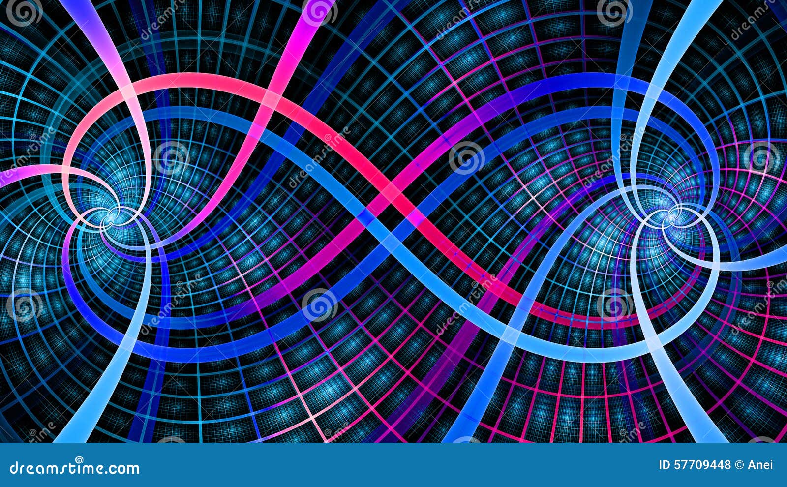 Two Interlocking Spirals Creating An Infinity Symbol With Decorative