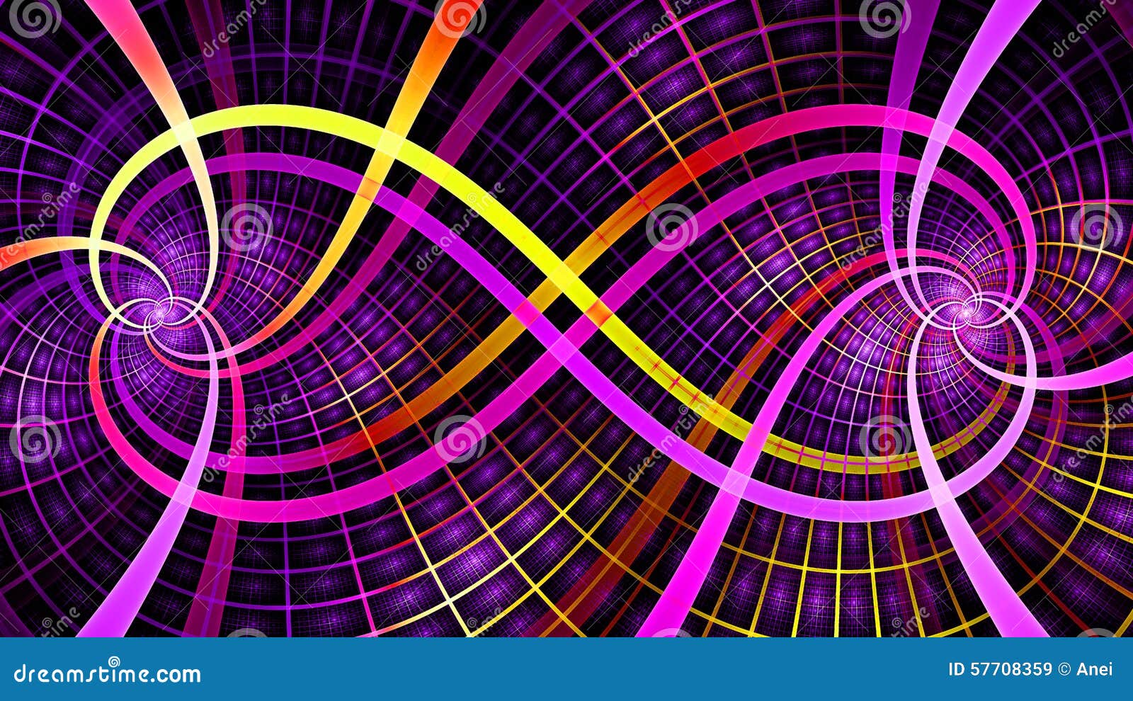 Two Interlocking Spirals Creating An Infinity Symbol With Decorative