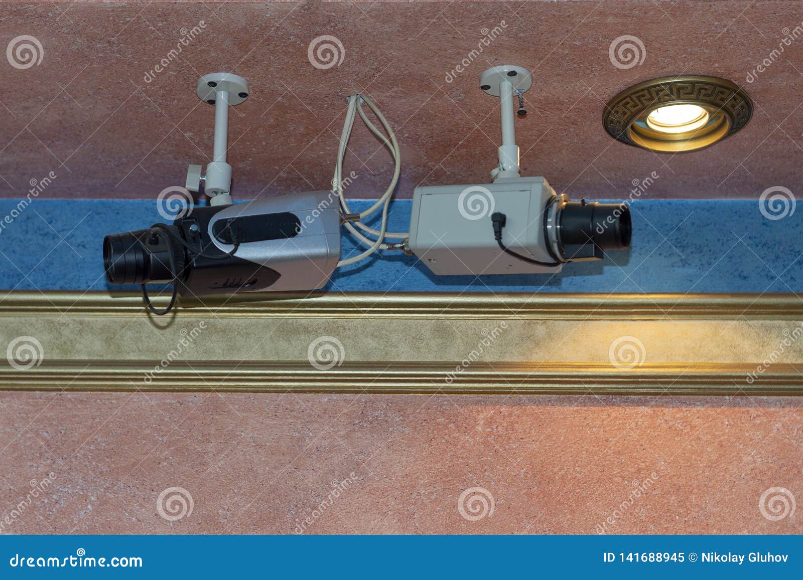 Two Internal Surveillance Cameras Stock Image - Image of vehicle ...