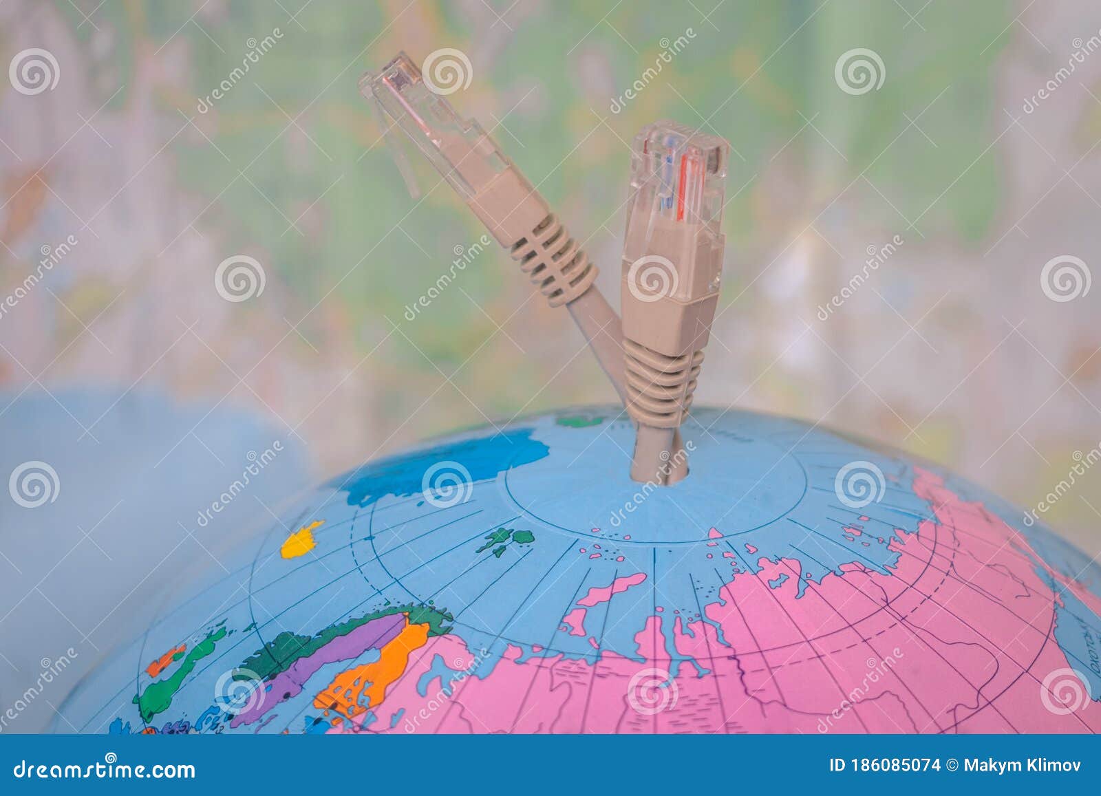 Several LAN Cables Connected To Ethernet Switch Formed Communication ...