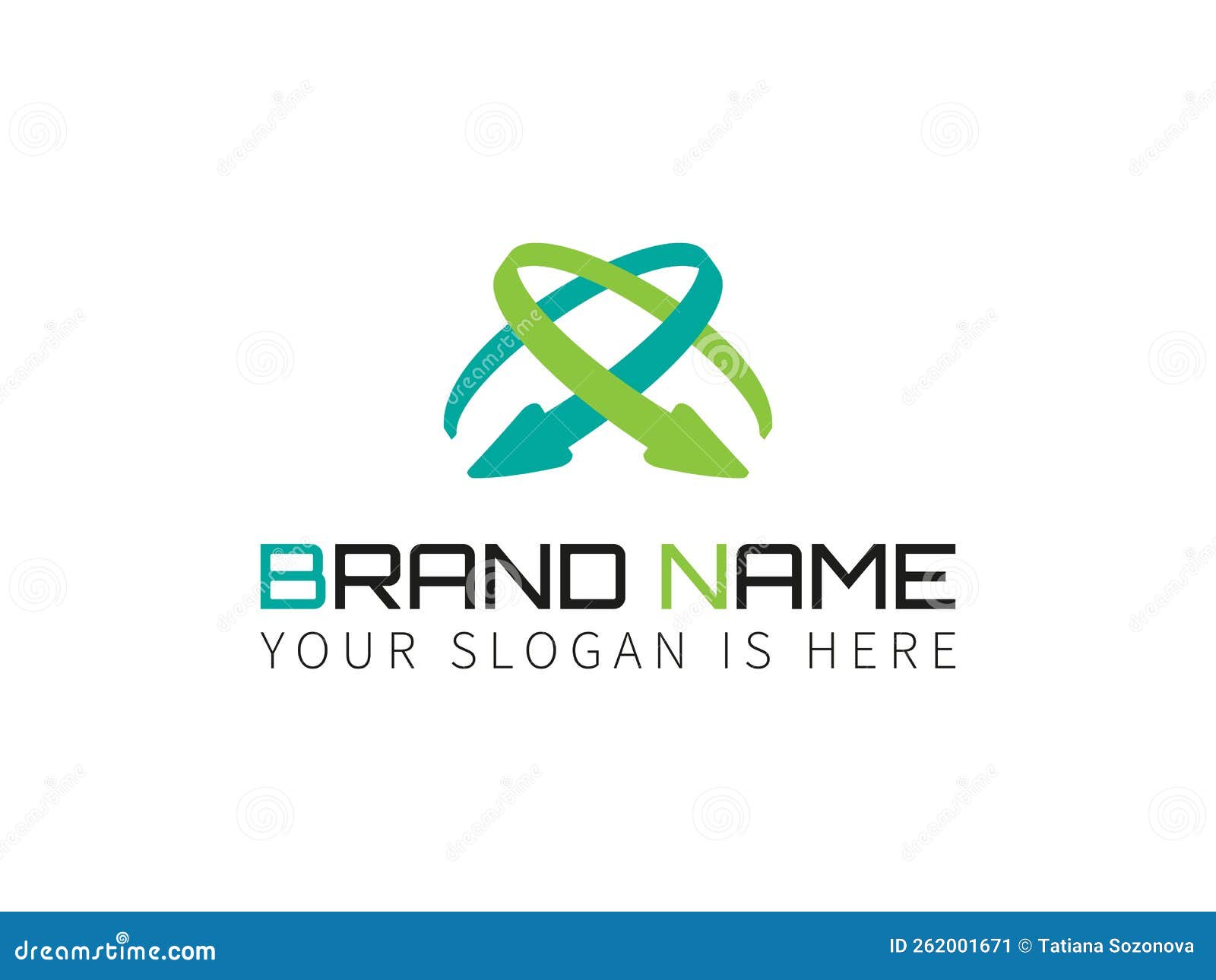 Two Intersecting Arrows, Abstract Business Logo Icon Design Template ...