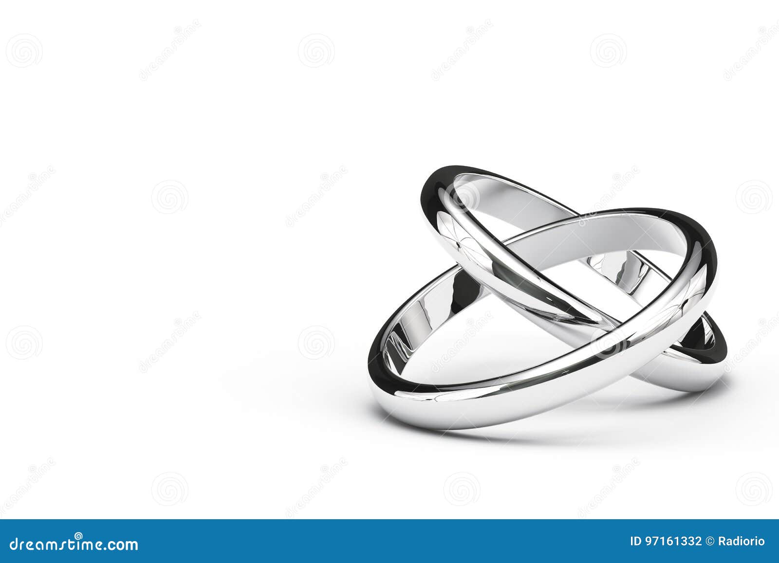 Two intersecting rings stock photo. Image of copyspace - 97161332