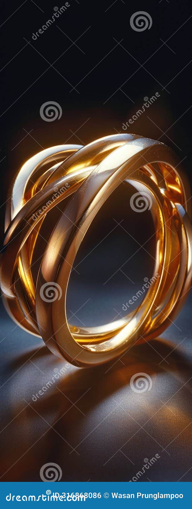 Two Intertwined Rings, Representing Commitment and Unity Stock ...