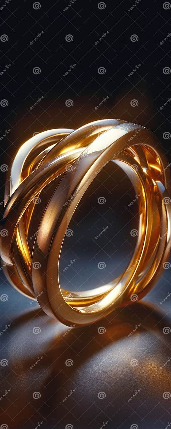 Two Intertwined Rings, Representing Commitment and Unity Stock ...