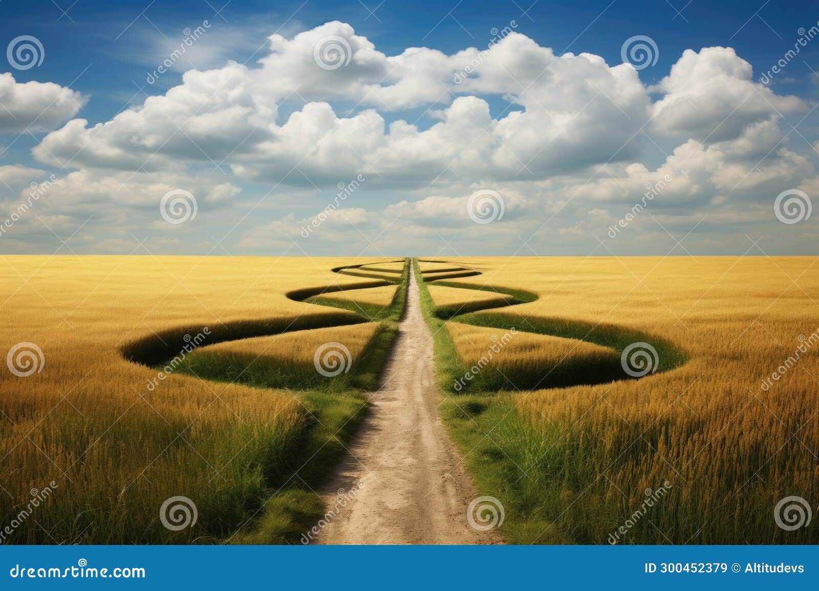 Two Intertwining Roads Forming the Shape of an Infinity Sign in a ...