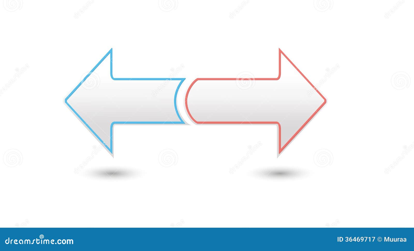 Two inverse arrows stock vector. Illustration of curved - 36469717