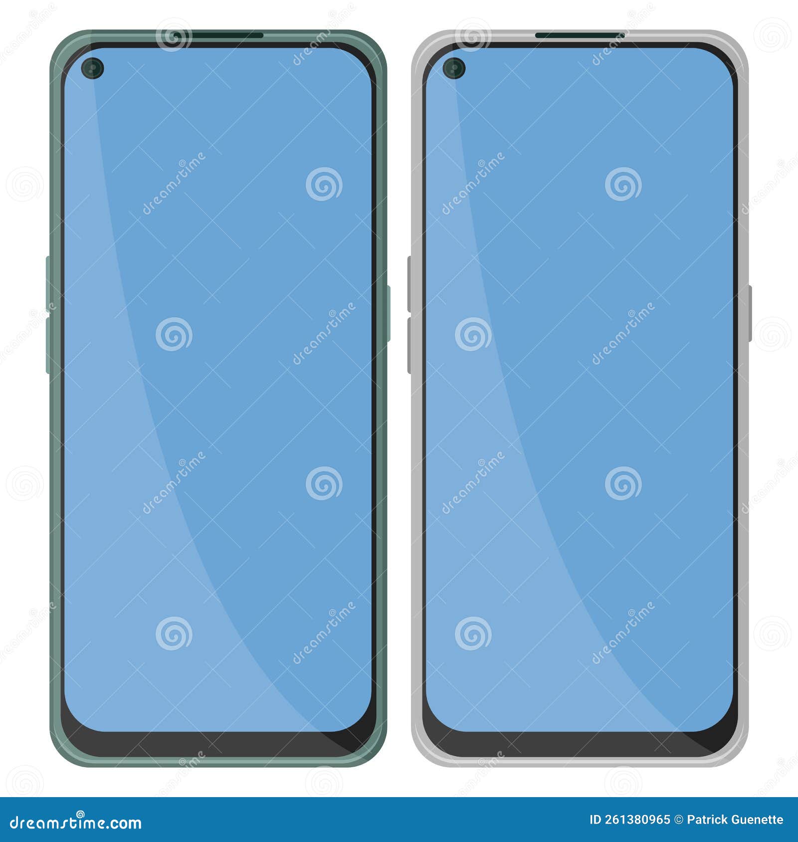 Two iphones, icon stock vector. Illustration of smart - 261380965