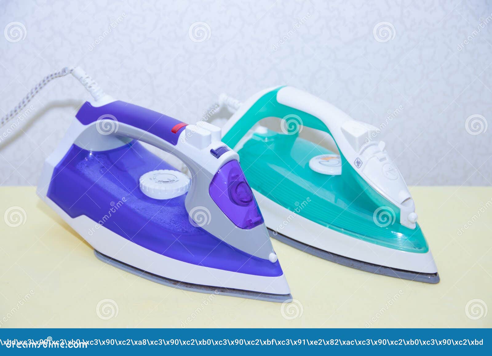 Two Irons on an Ironing Board. Selection and Comparison of Irons ...