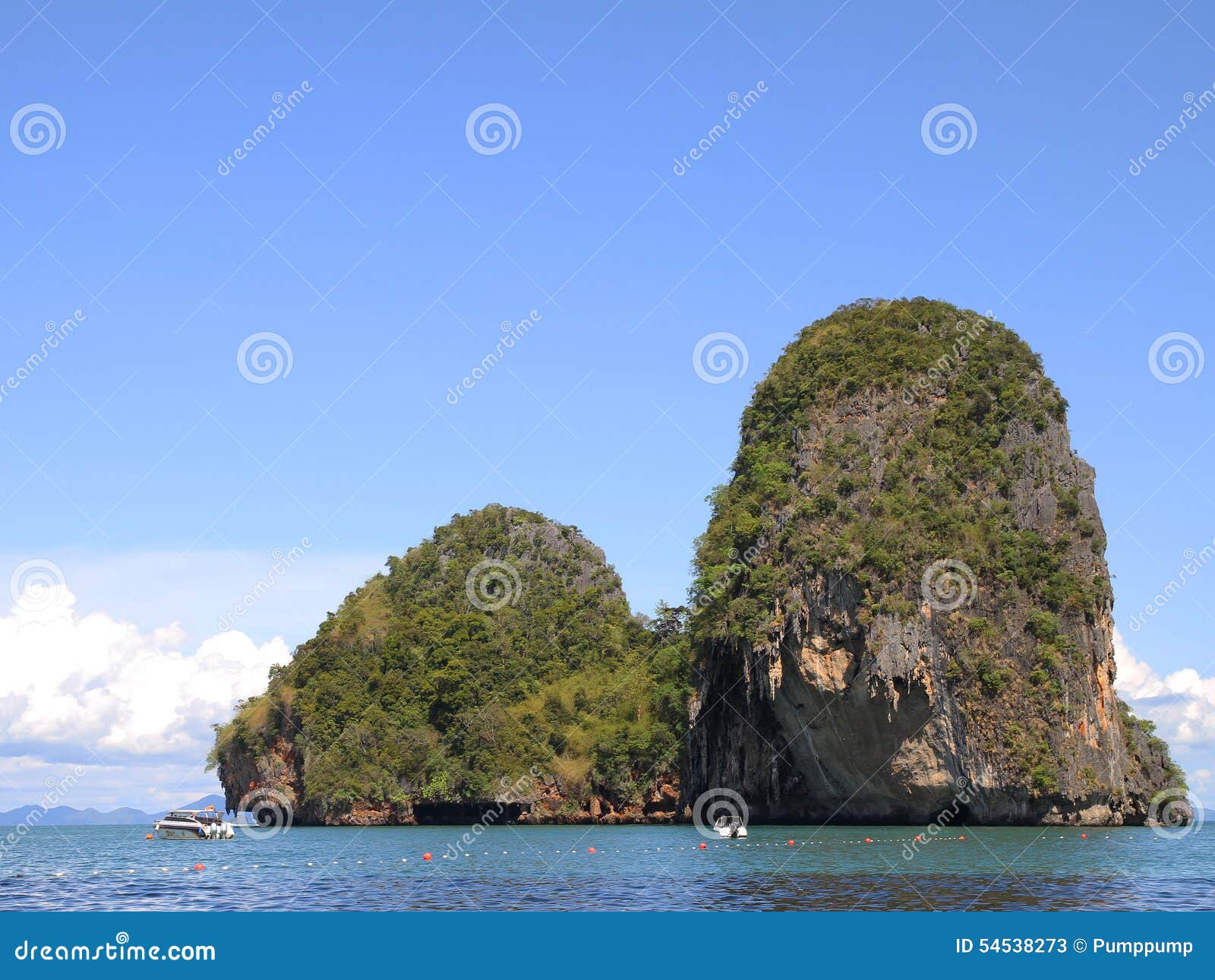 Two island in sea krabi stock image. Image of aonang - 54538273