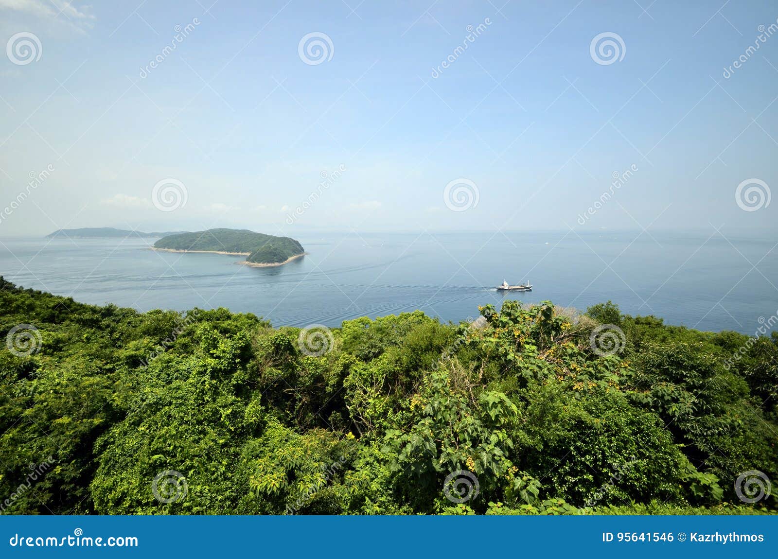 Two Islands from a Mountain Stock Photo - Image of blue, ocean: 95641546