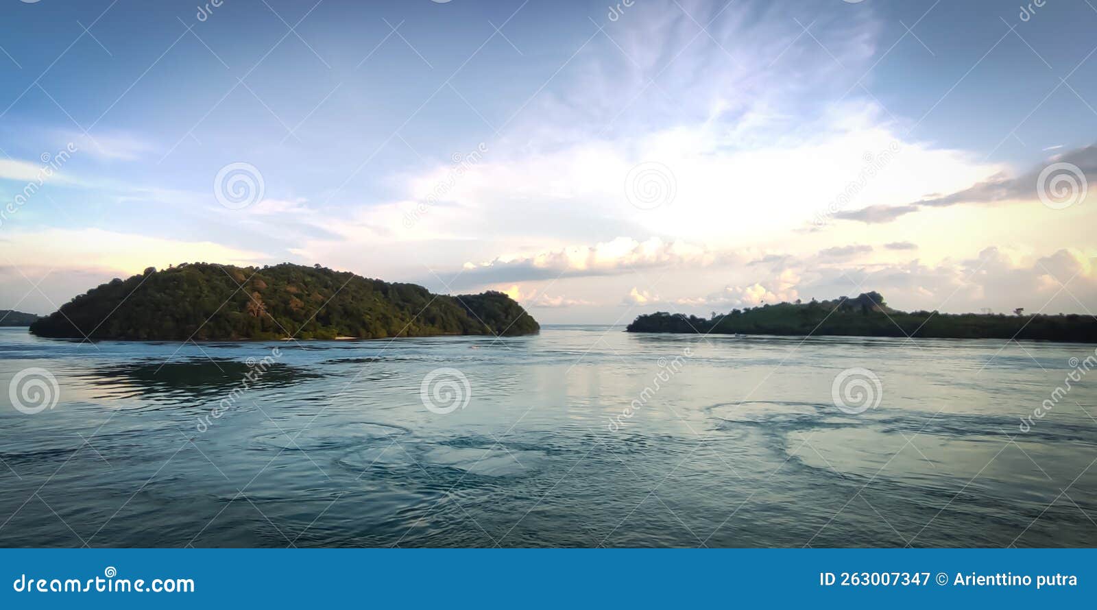 Islands in the Sunda Strait Crossing Stock Image - Image of strait ...