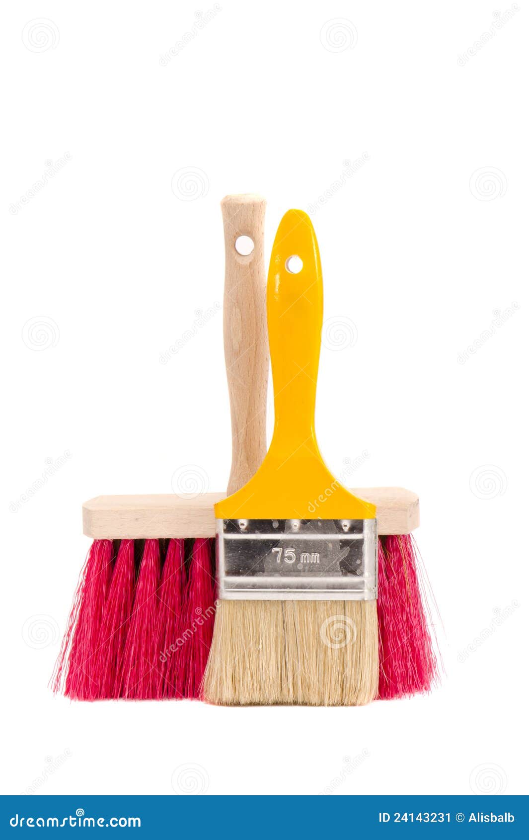Two isolated brushes stock image. Image of metal, isolated - 24143231