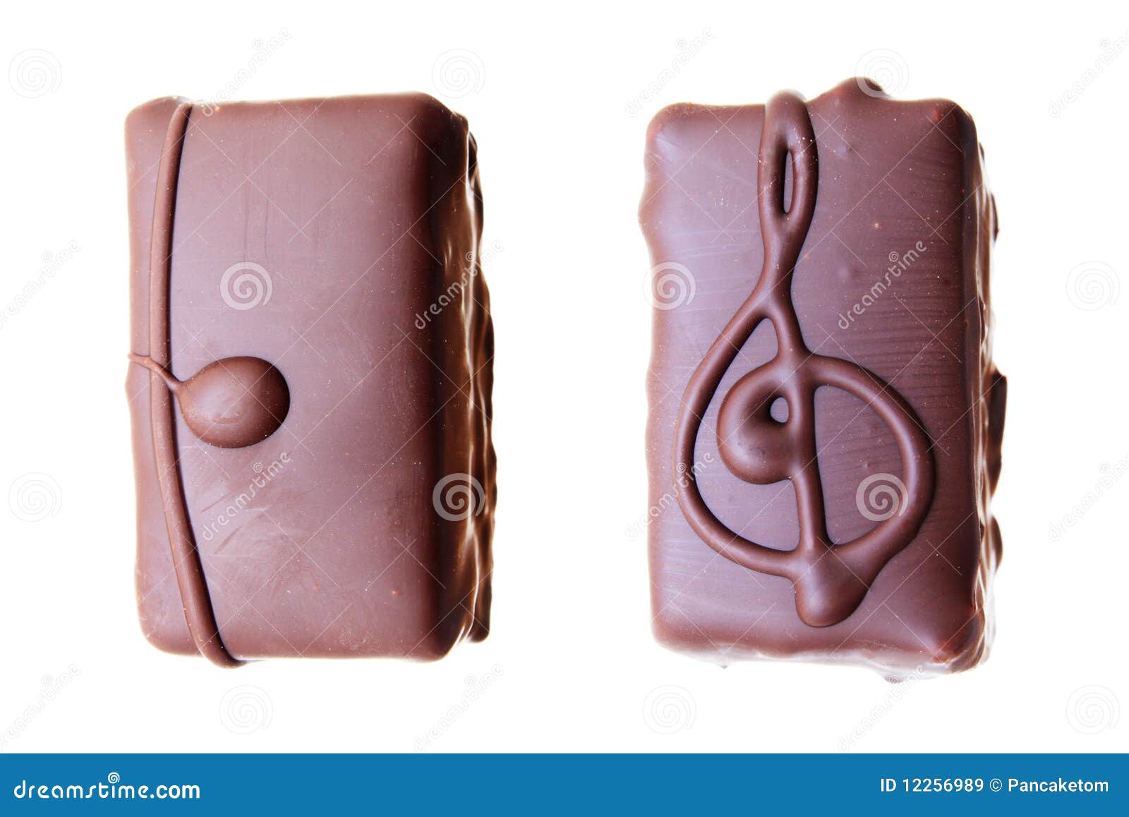 Two isolated chocolates stock image. Image of treble - 12256989