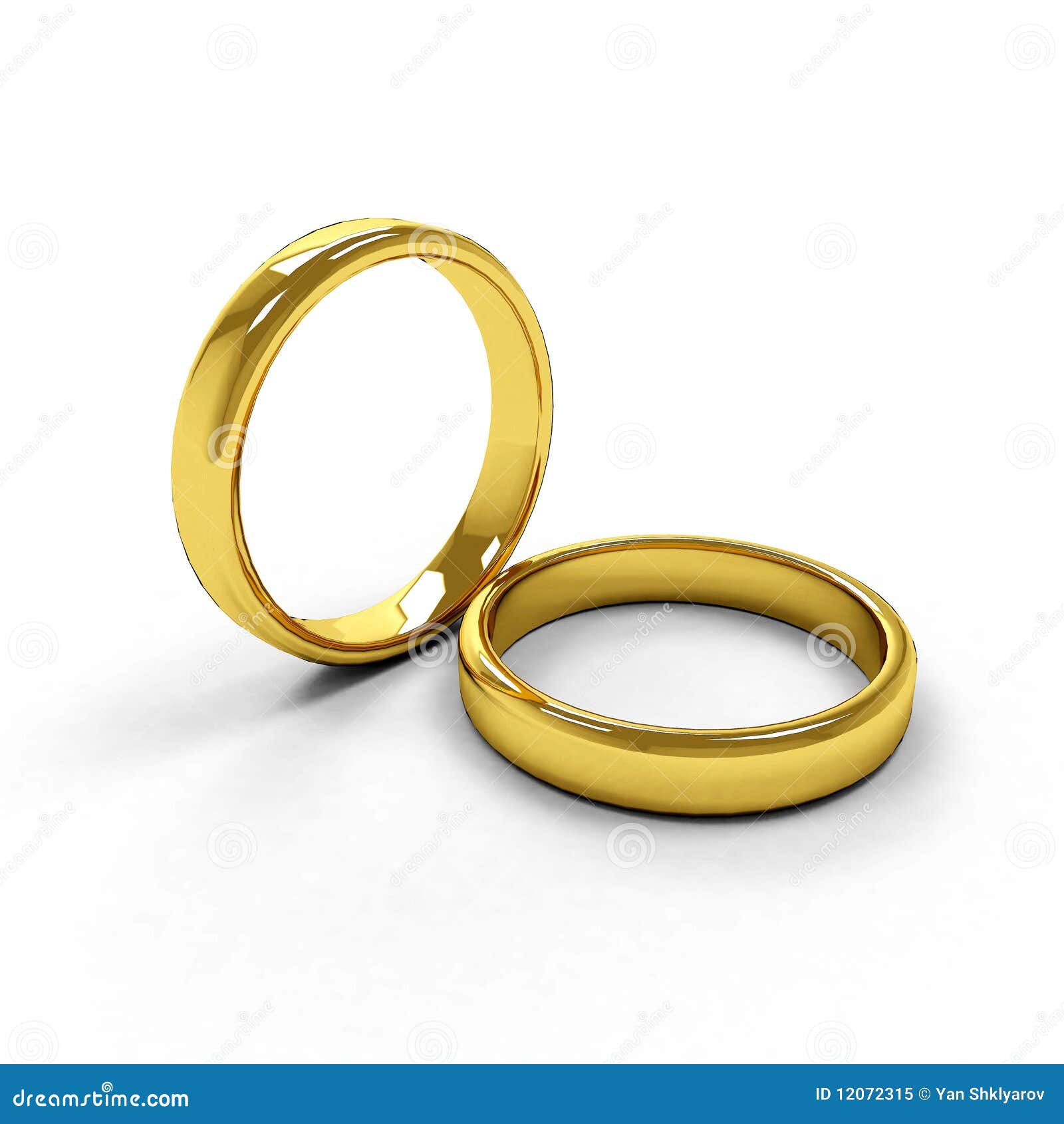 Two isolated golden rings stock illustration. Illustration of eternal ...