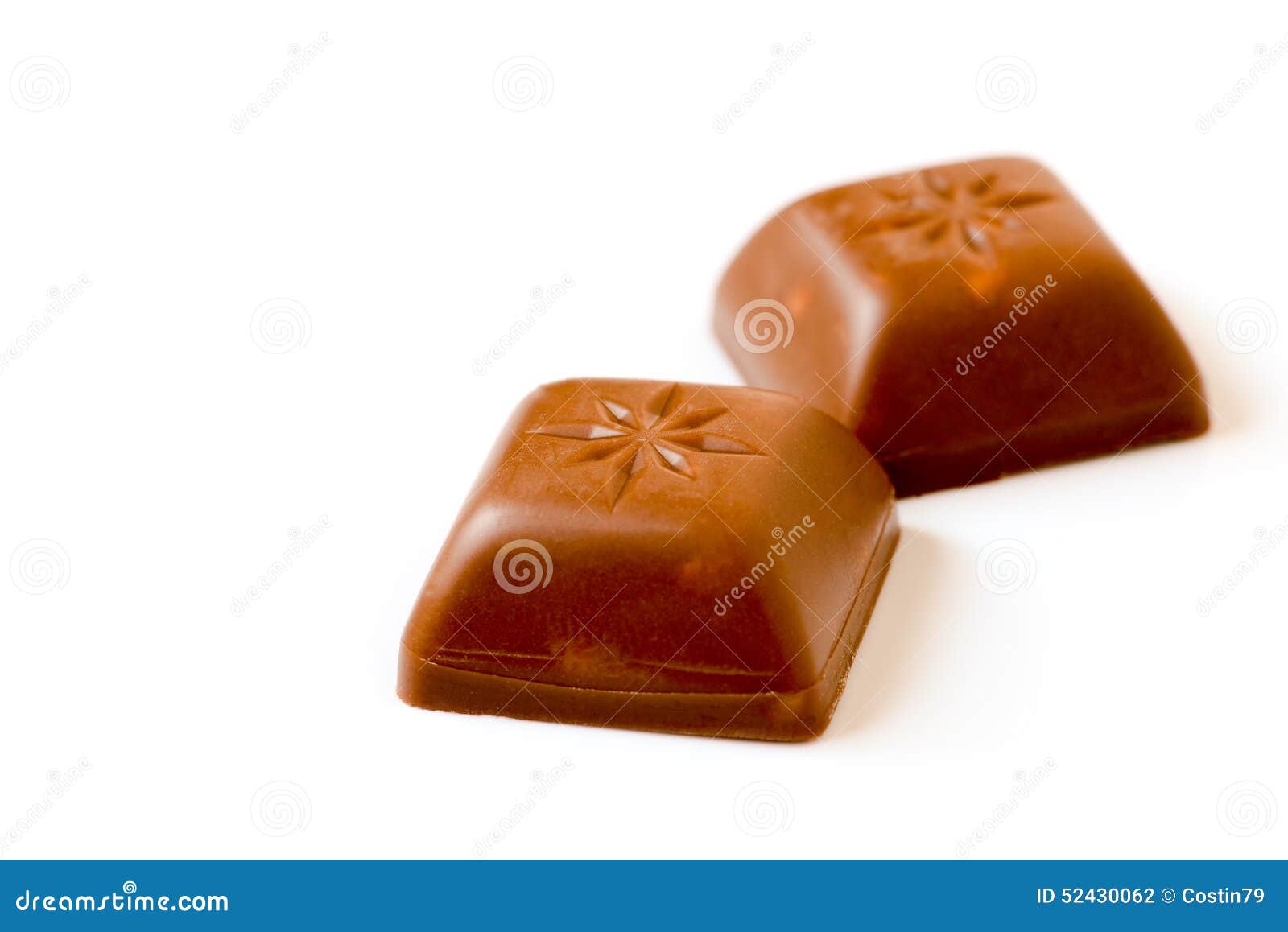 Two Isolated Pieces of Chocolate Stock Photo - Image of broken, tasty ...