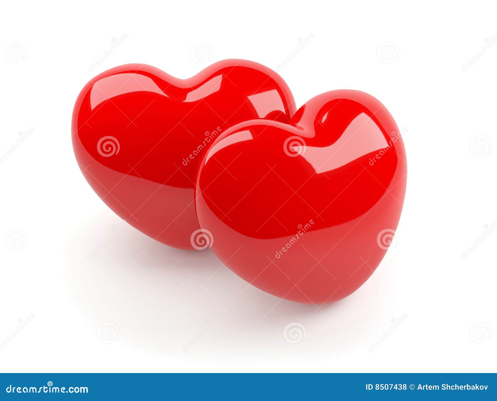 Two isolated red heart stock illustration. Illustration of glow - 8507438