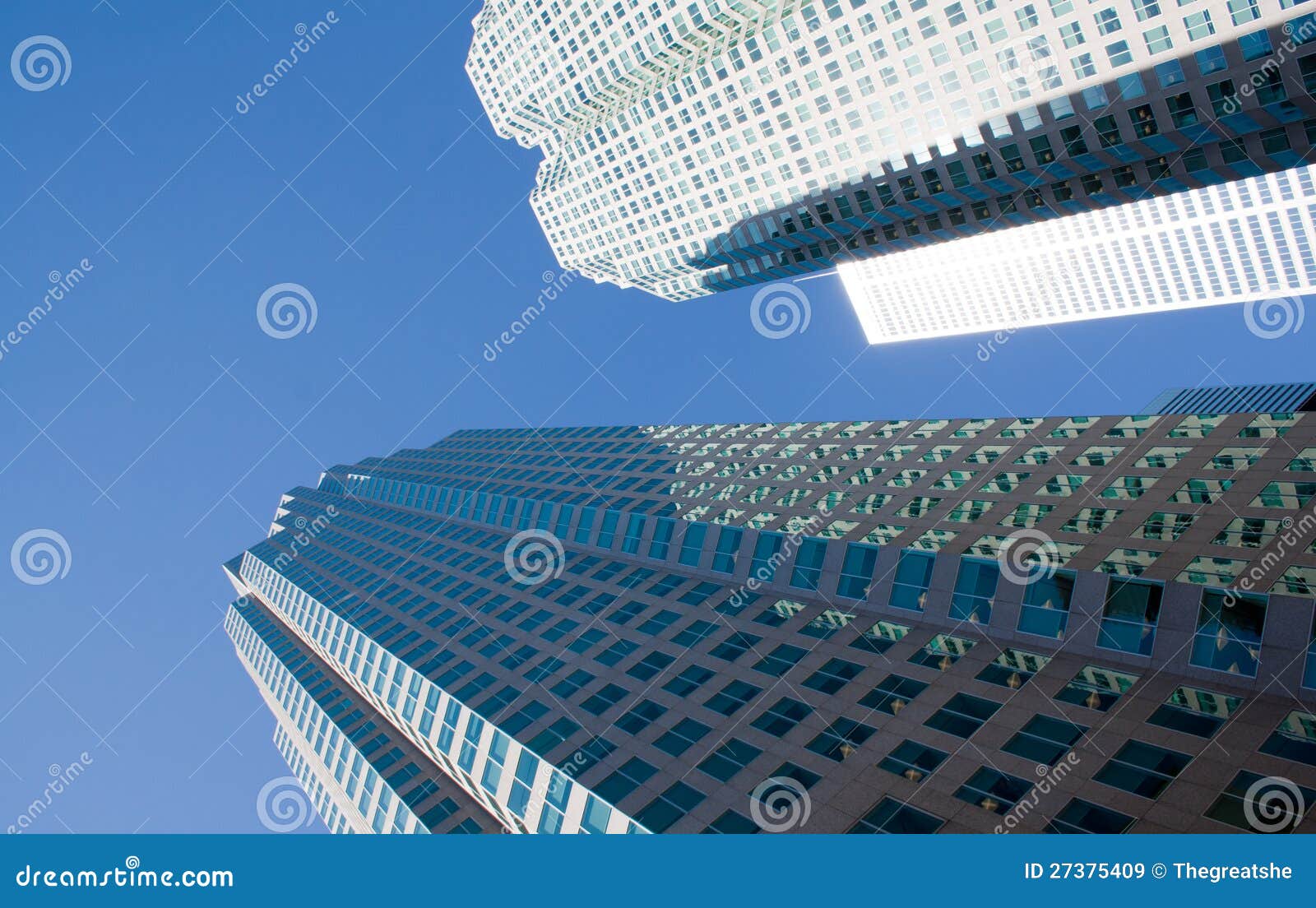 Two isolated skyscrapers stock image. Image of district - 27375409