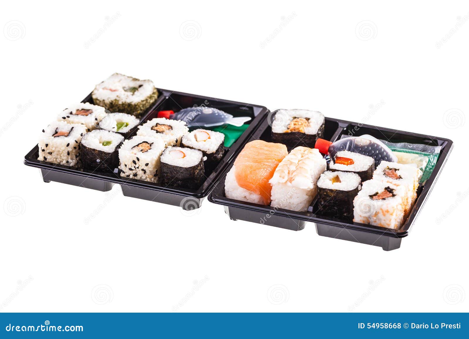 Two isolated Sushi boxes stock photo. Image of japan - 54958668