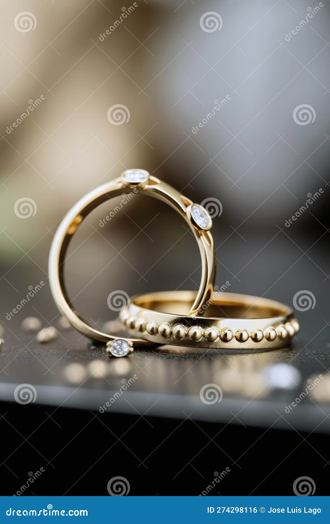 Two Isolated Wedding Rings. Marriage Concepts Stock Illustration ...