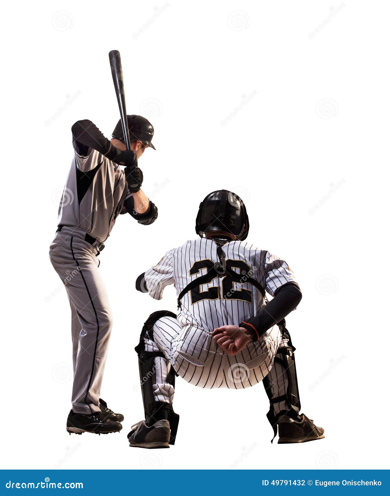 Two Isolated on White Professional Baseball Stock Photo - Image of male ...