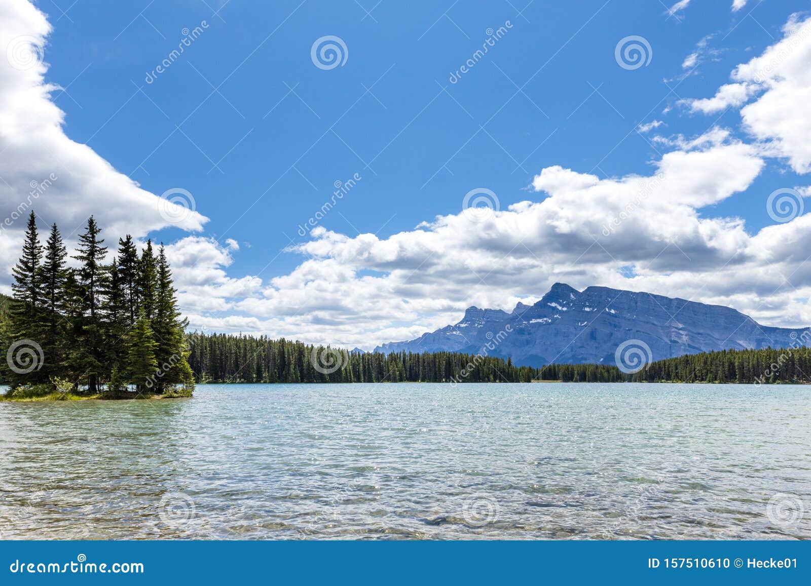 Two Jack Lake at Banff in Canada Stock Photo - Image of alaska ...