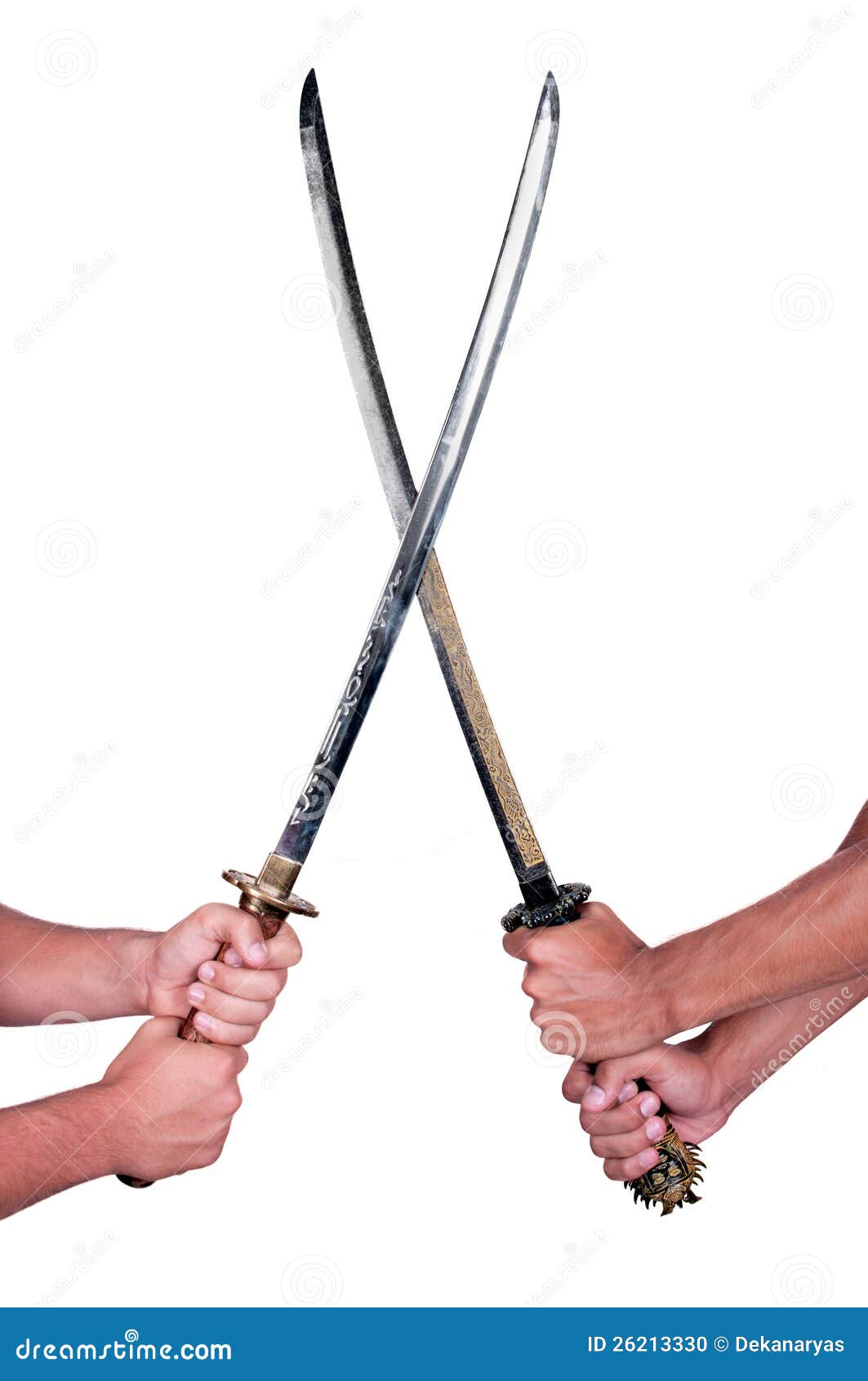 Japanese Katana Sword With Loft Concrete Background. Royalty-Free Stock ...