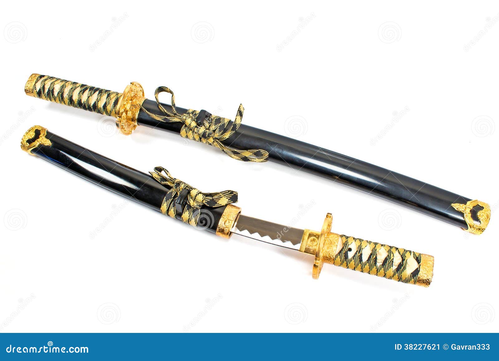 Two Japanese Samurai Katana Swords Stock Image - Image of asian, asia ...