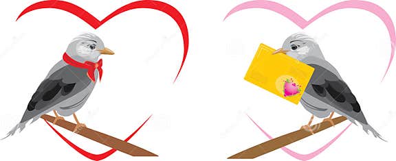 Two jays stock vector. Illustration of greeting, branch - 19810590