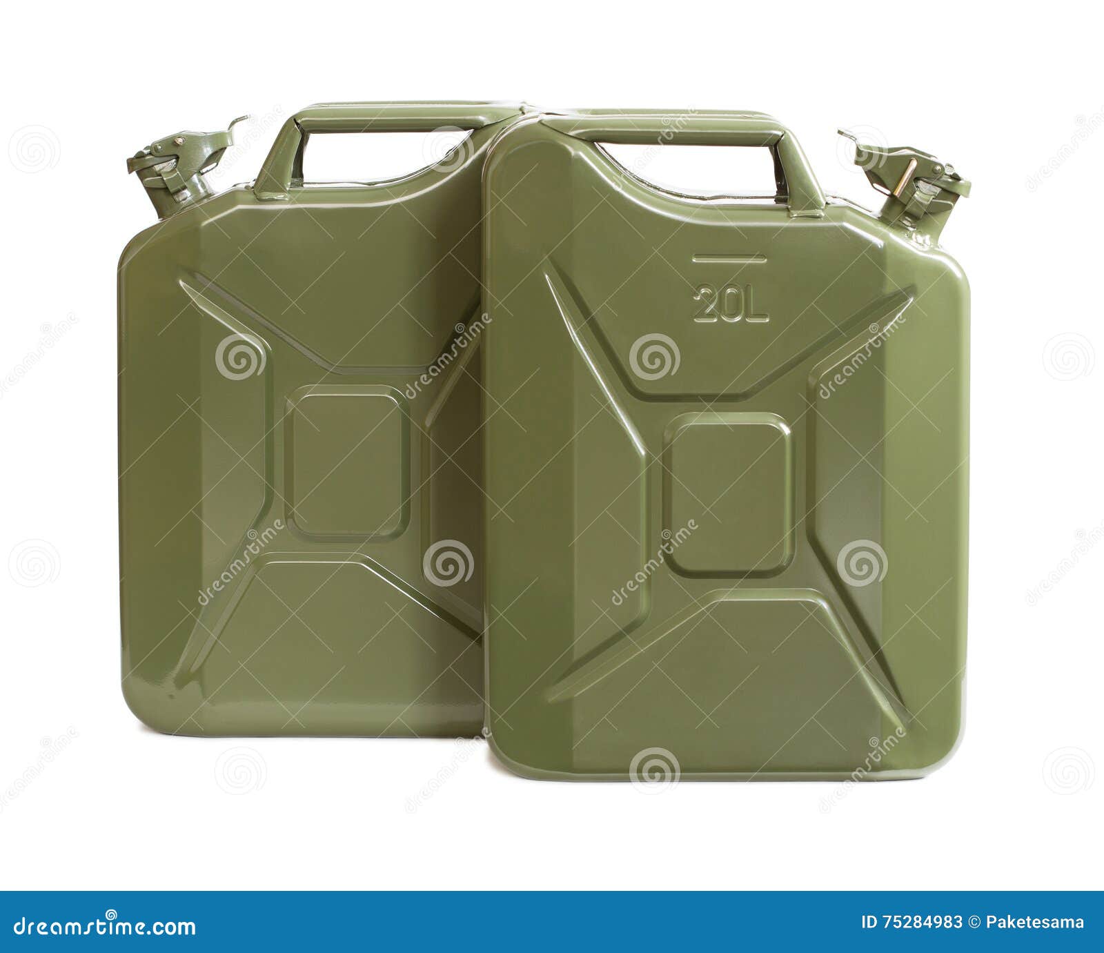 Two jerricans on white stock image. Image of auto, gallon - 75284983