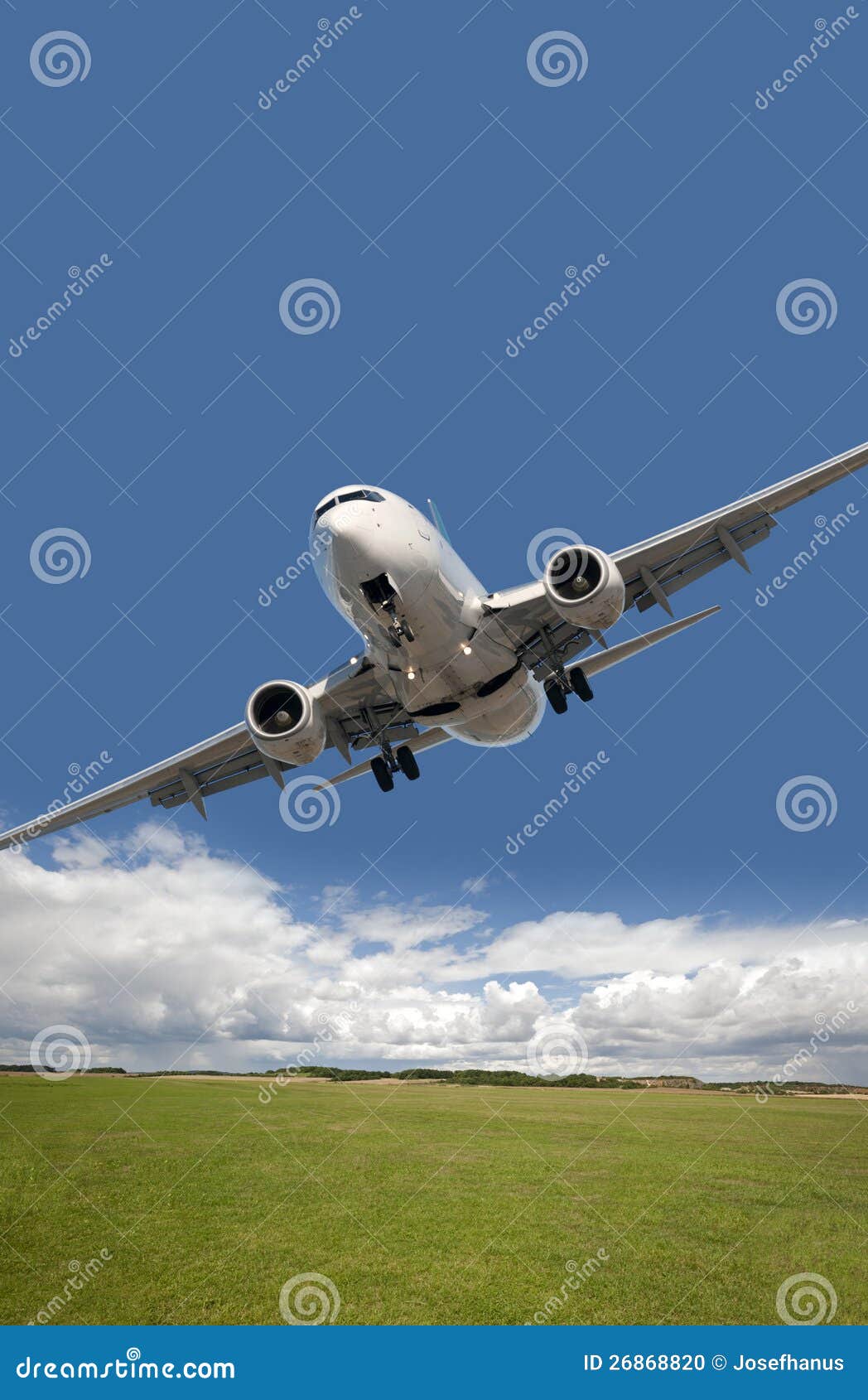 Two jet engine aircraft stock photo. Image of flight - 26868820