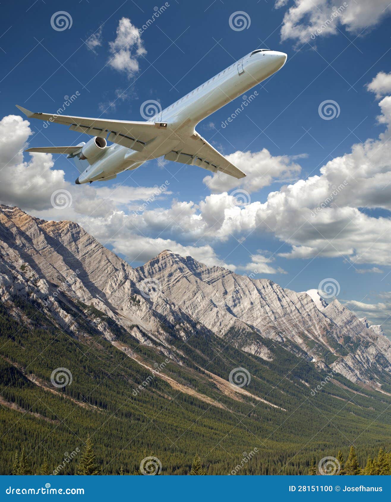 Two Jet Engine Aircraft Flying Stock Photo - Image of peaks, famous ...