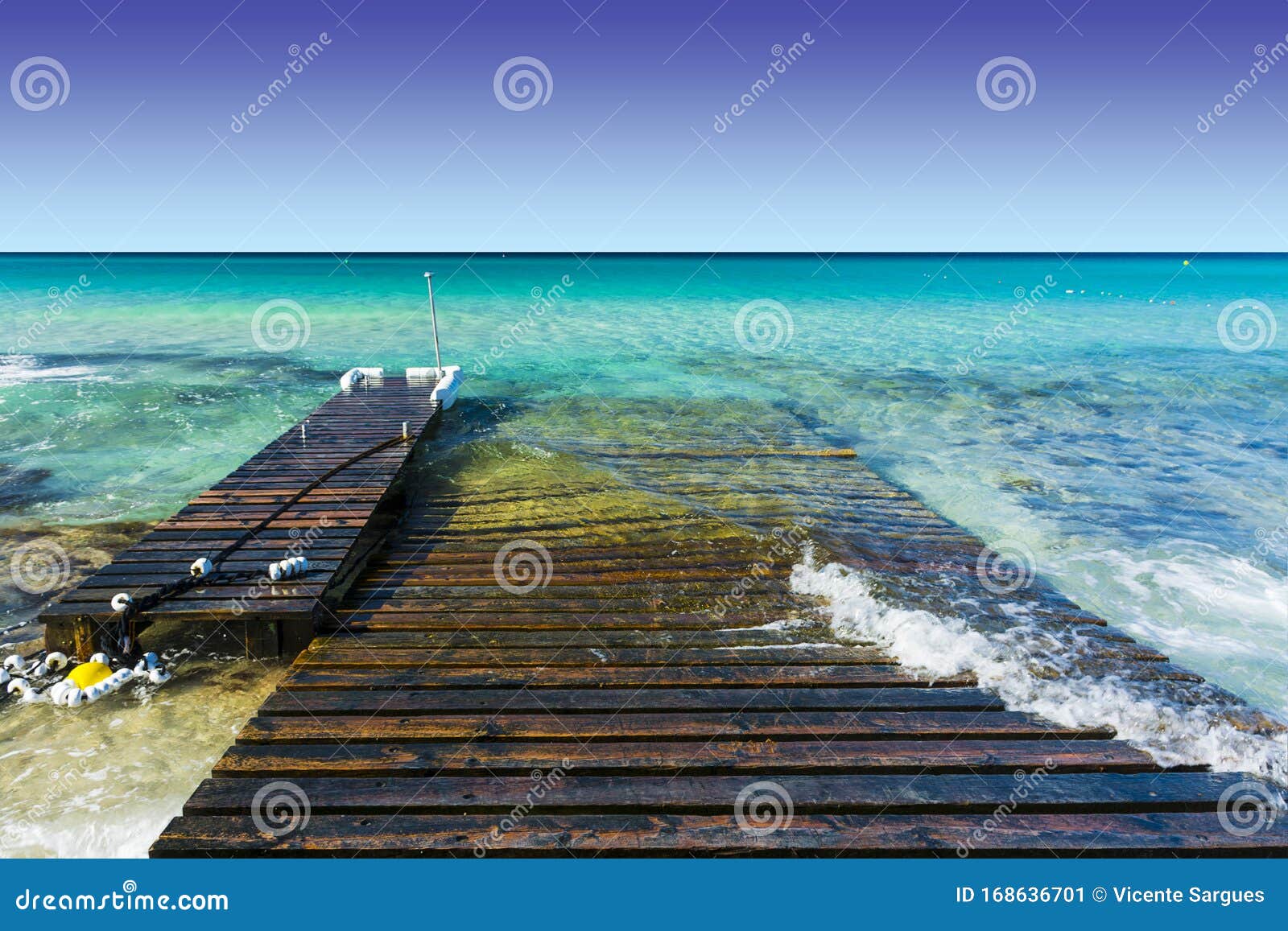 Two jetties on the beach stock image. Image of beautiful - 168636701