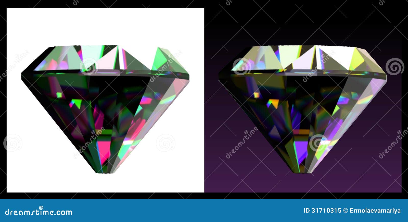 Two of Jewelry Gems. Vector Stock Vector - Illustration of clear ...