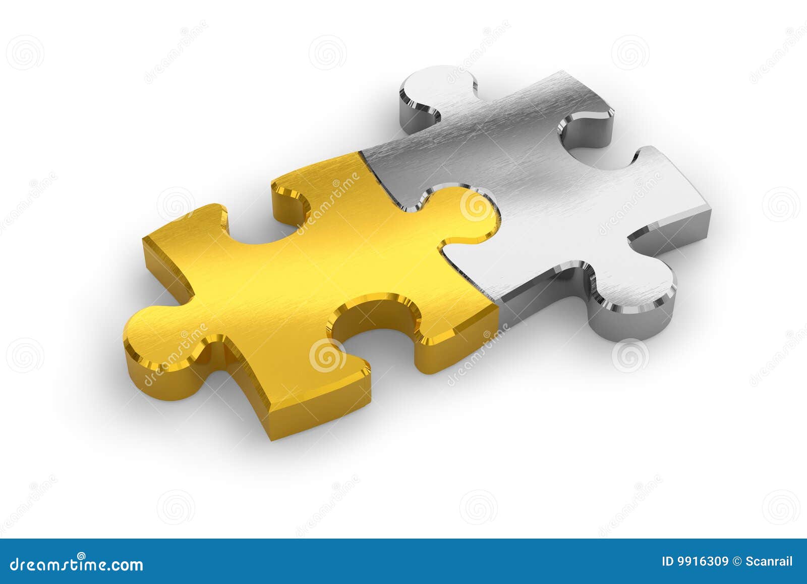 Two joined puzzle pieces stock illustration. Illustration of design ...