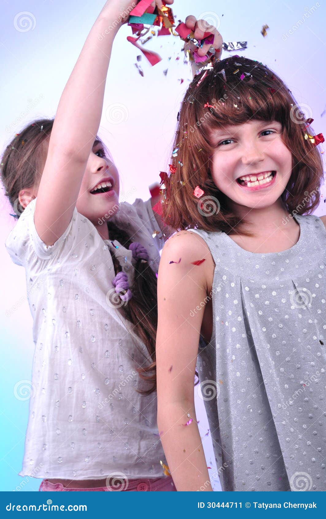 Two Joyful Children Playing and Having Fun Stock Image - Image of ...