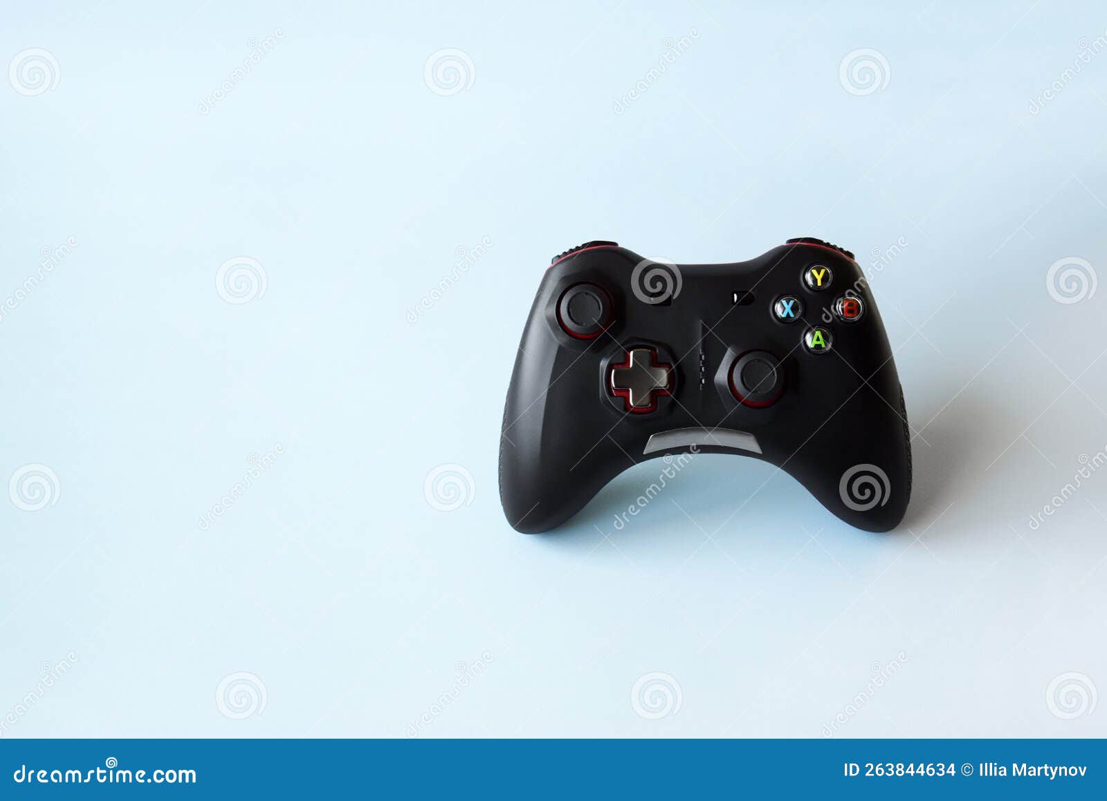 Two Joystick Gaming Controller on Light Blue Background. Minimalism ...