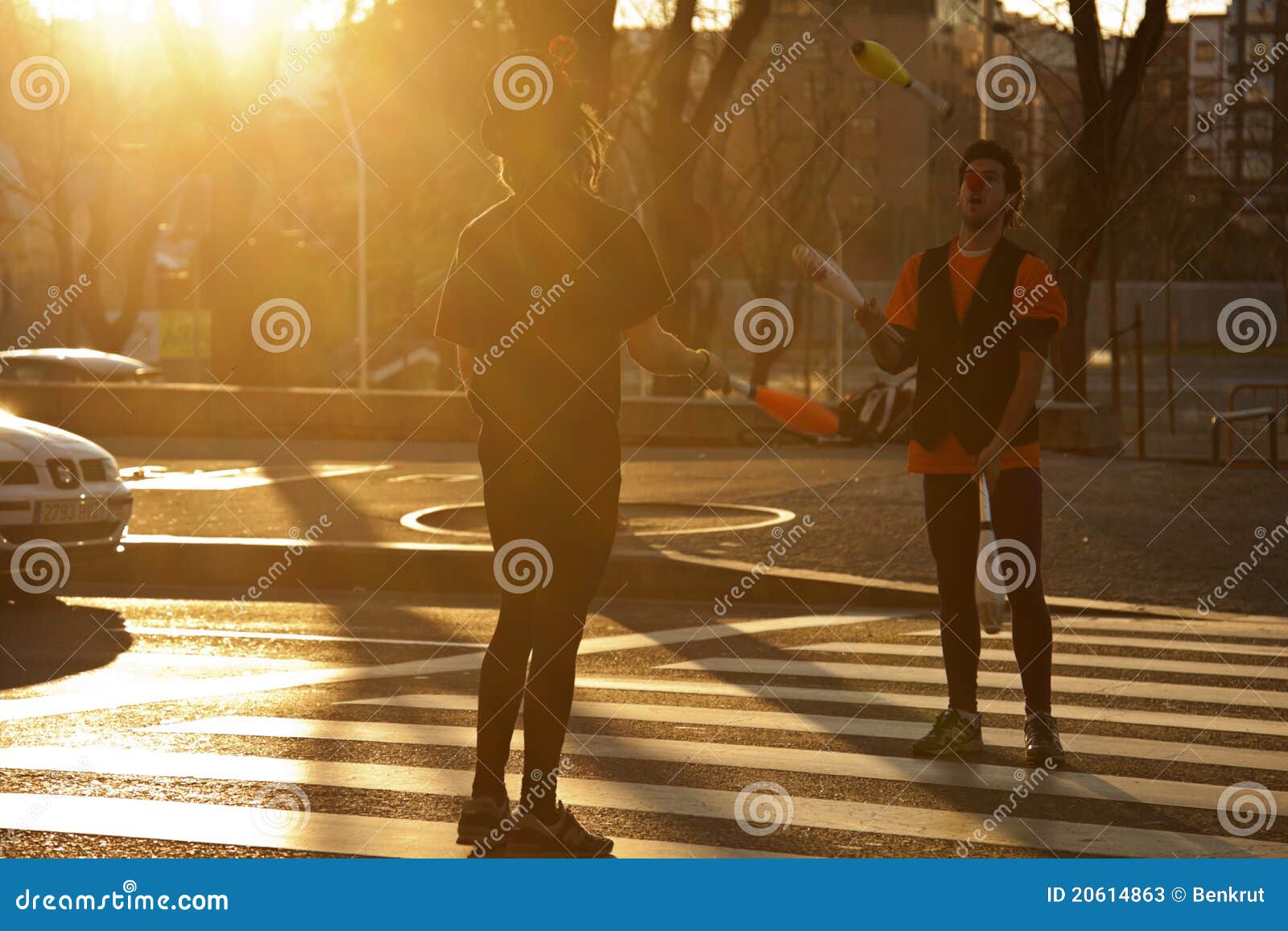 Two Jugglers Performing on the Street Editorial Stock Photo - Image of ...