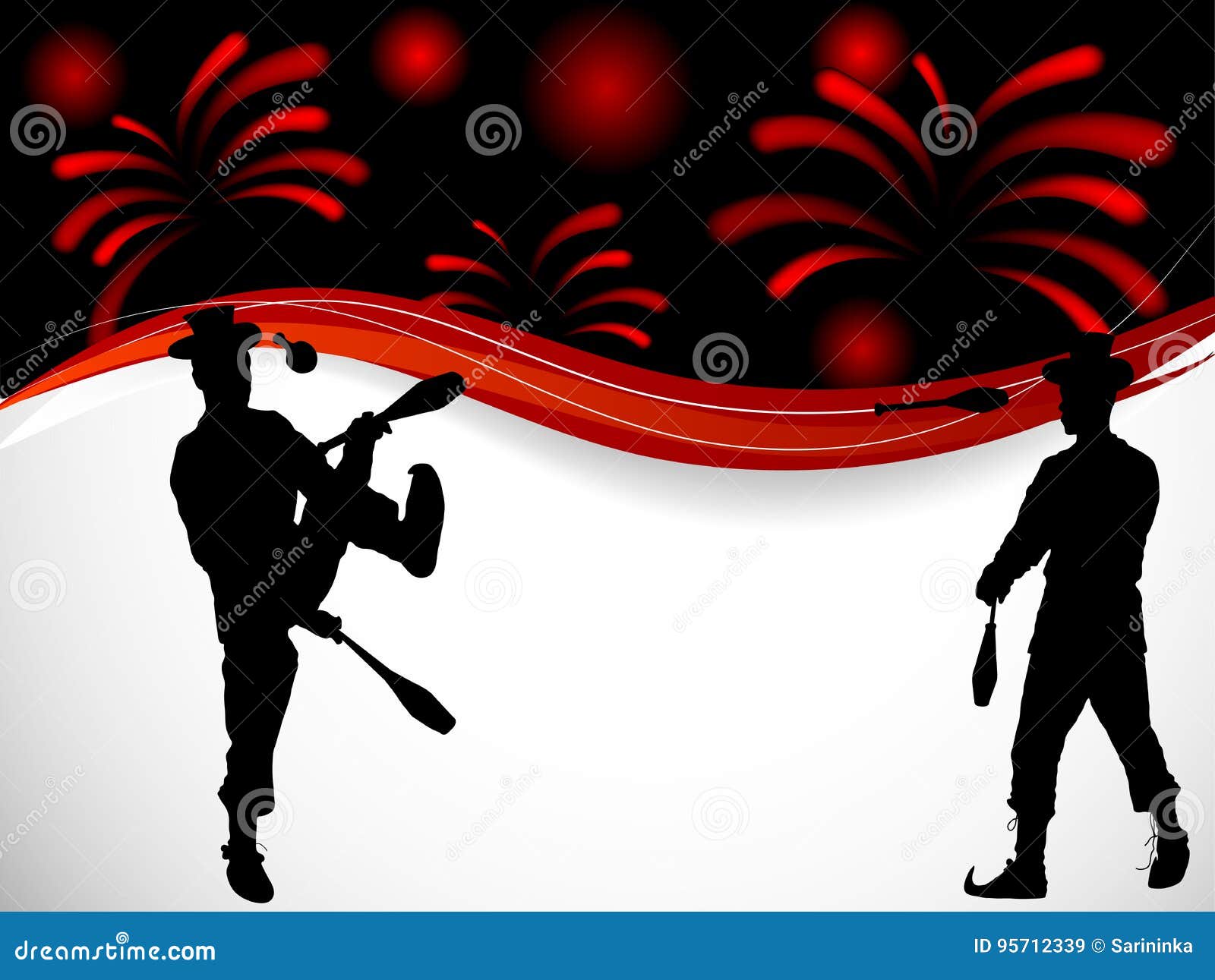 Two jugglers stock vector. Illustration of circus, firework - 95712339