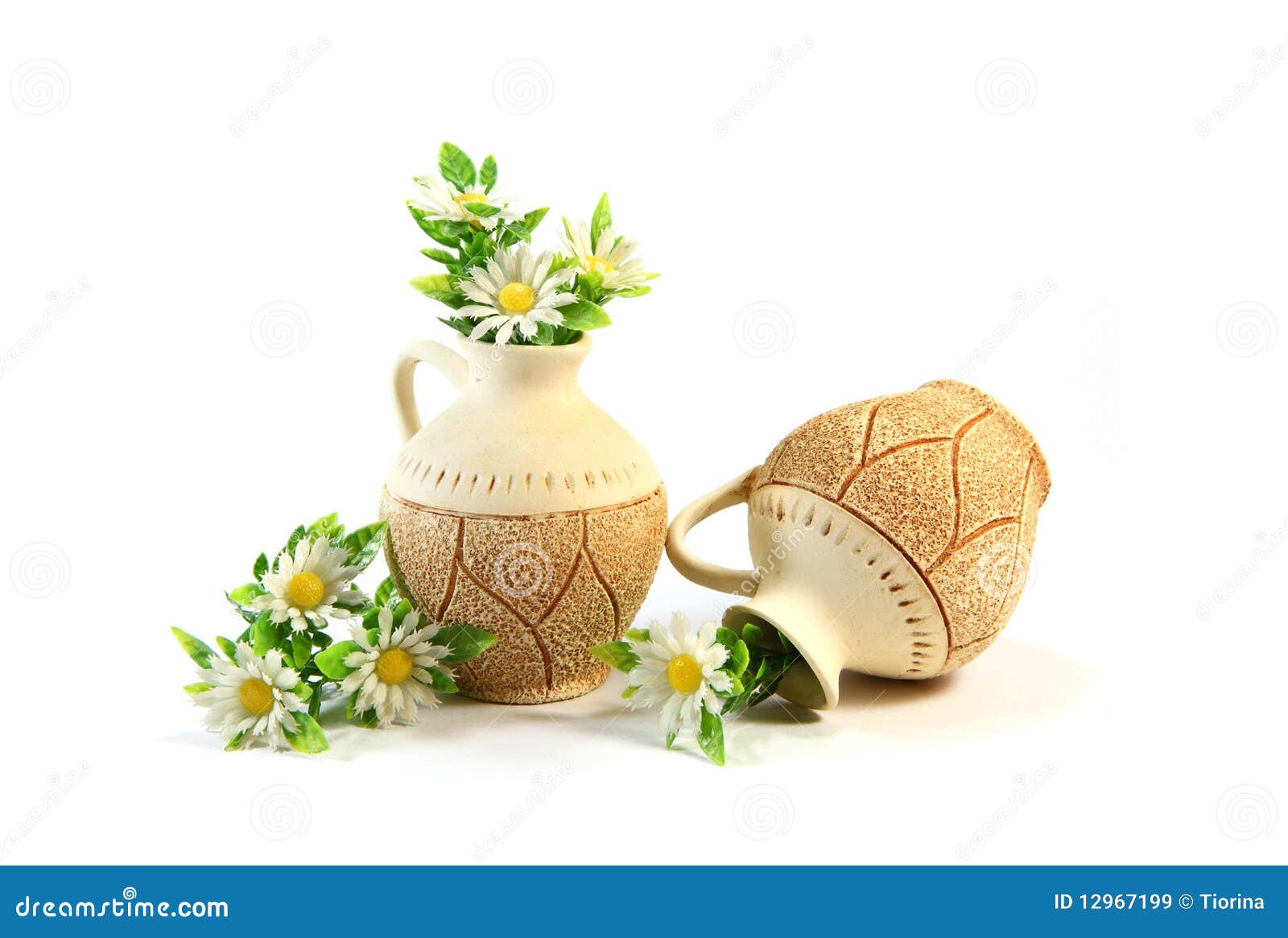 Two jugs with flowers stock image. Image of bunch, posy - 12967199